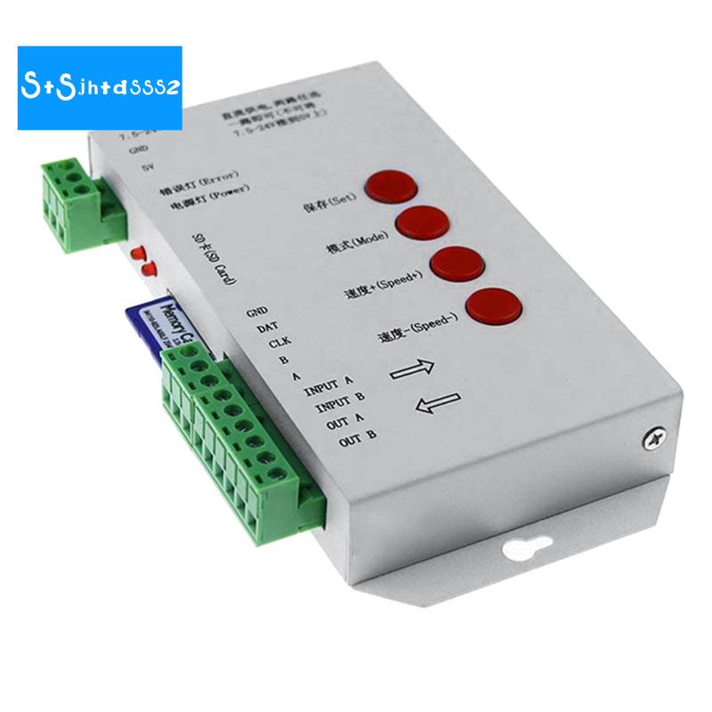 Bộ Điều Khiển Đèn LED RGB T1000S Thẻ SD 2048Pixels WS2801 WS2811 WS2812B SK6812 LPD6803 DC5-24V ...