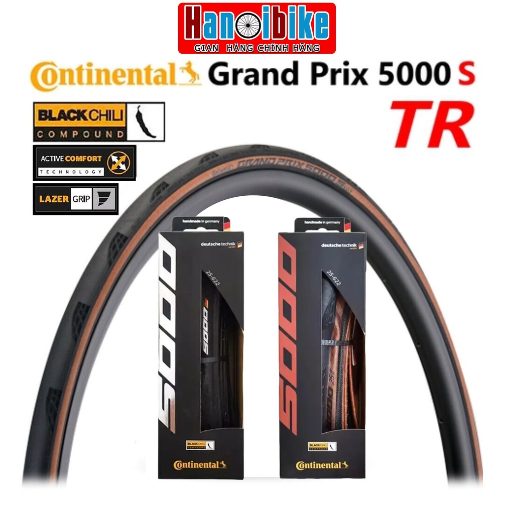Vỏ Lốp Gấp 700-23c 700-25c GrandPrix 5000 Continental Viền Đen/Nâu. Gatoskin | Shopee Việt Nam