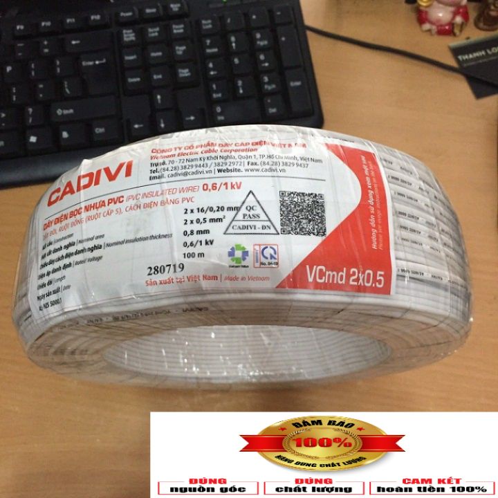 Dây Điện Đôi Cadivi 2x0.5 Vcmd 2x16 Cuộn 100m | Shopee Việt Nam