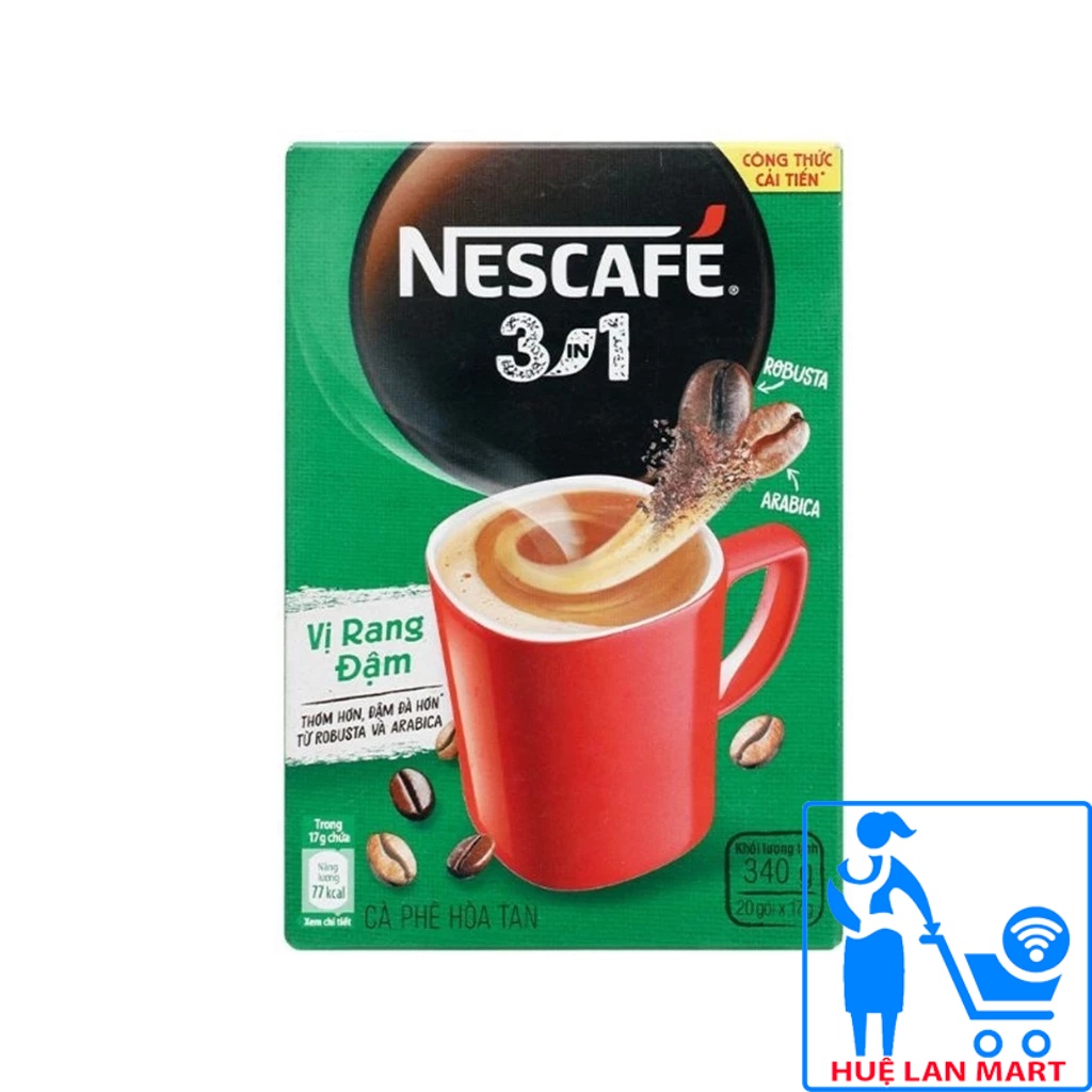 [CHÍNH HÃNG] Cà Phê Rang Xay Hòa Tan Nescafe 3in1 Đậm Vị Cà Phê Hộp 340g (20 gói x 17g) | Shopee ...