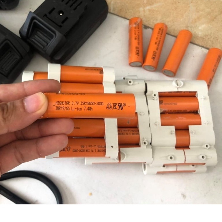 Pin 18650 Highstar tháo khối đã test dung lượng cao 2200-2600mah xả 20A ...