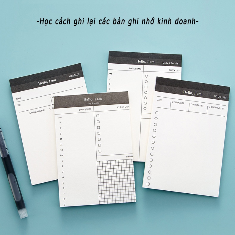 Sổ tay TODO mini đơn giản, lịch để bàn, có thể xé ra làm giấy ghi chú ...