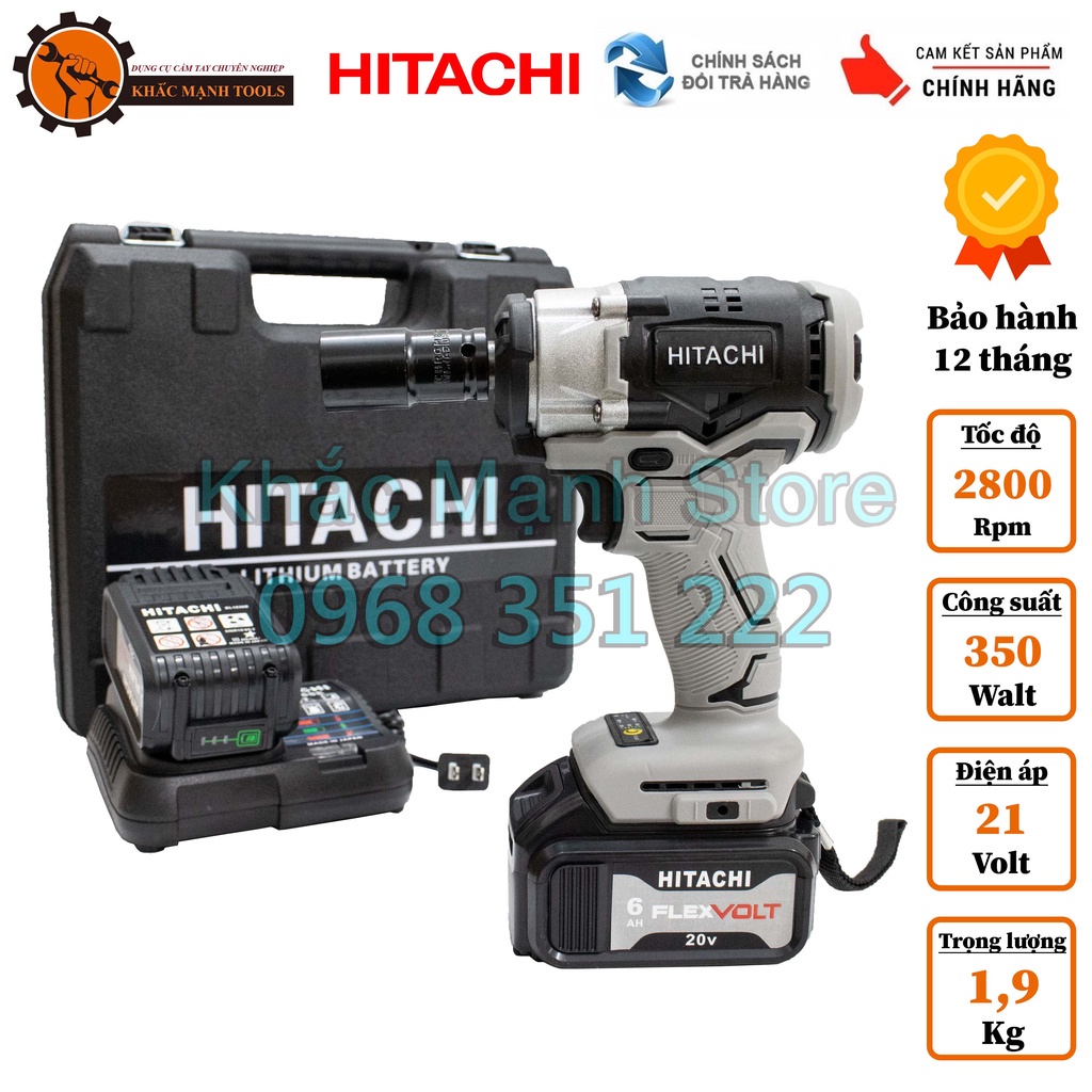 (Tổng Kho) -[ Hàng Cao Cấp ] Máy Siết Bulong HITACHI 20V FLEX, 3 Đèn ...