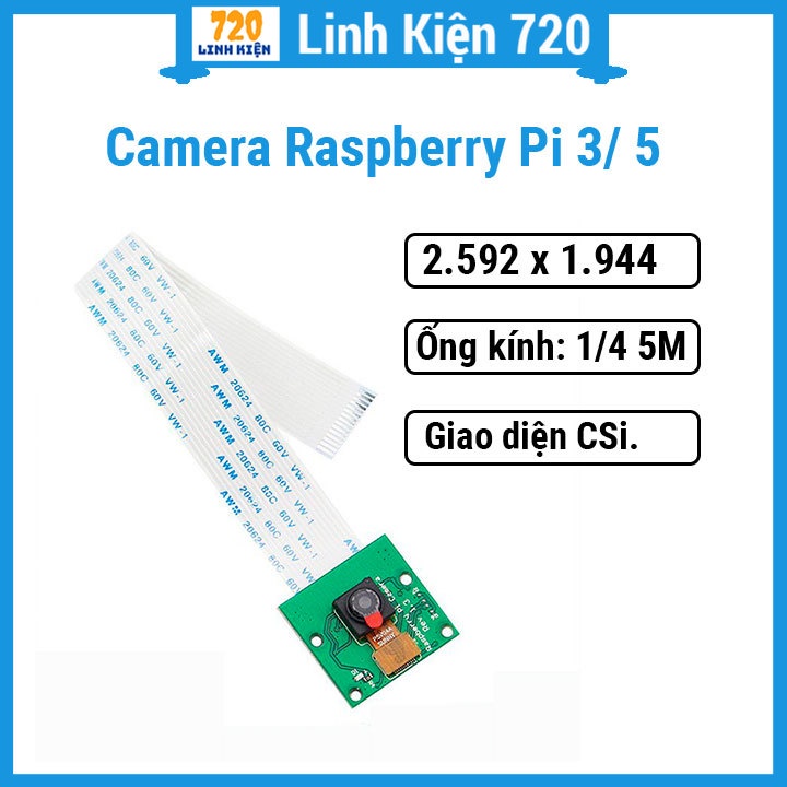 Module camera raspberry Pi 3/ 5 megapixel/CSI (BH 06 Tháng) | Shopee ...