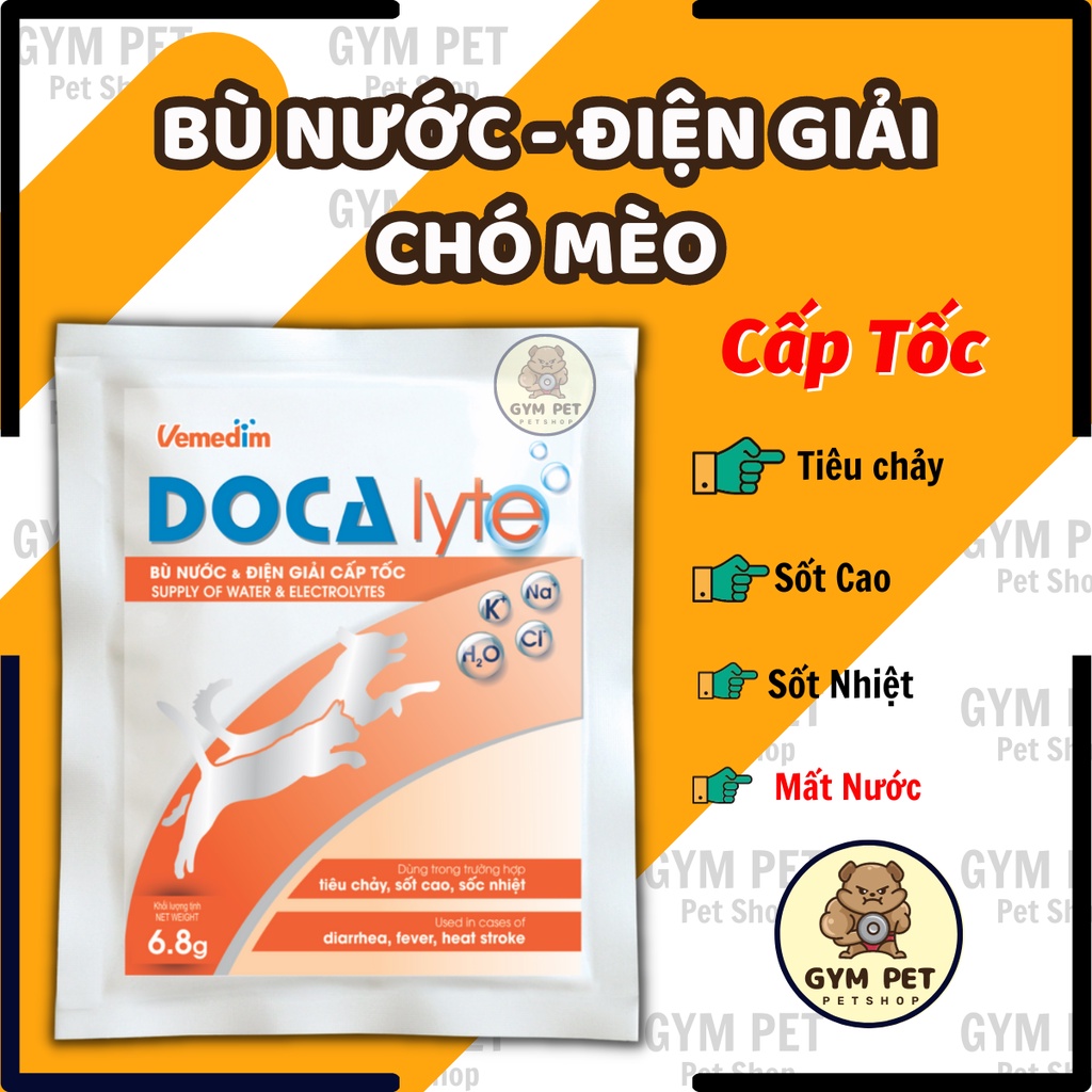 Bột Docalyte Bù nước và điện giải cấp tốc cho chó mèo. Dùng trong ...