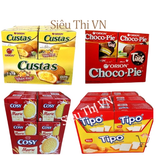 Combo 12 Hộp Bánh Bông Lan Custas / ChocoPie/ Tipo / Cosy (Hộp Nhỏ 2 ...