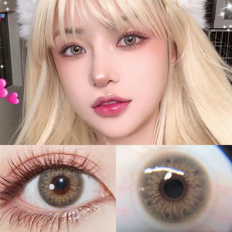 1 Cặp 2 Kính Áp Tròng Màu Tím / Xanh Dương hazel Cao Cấp | Shopee Việt Nam