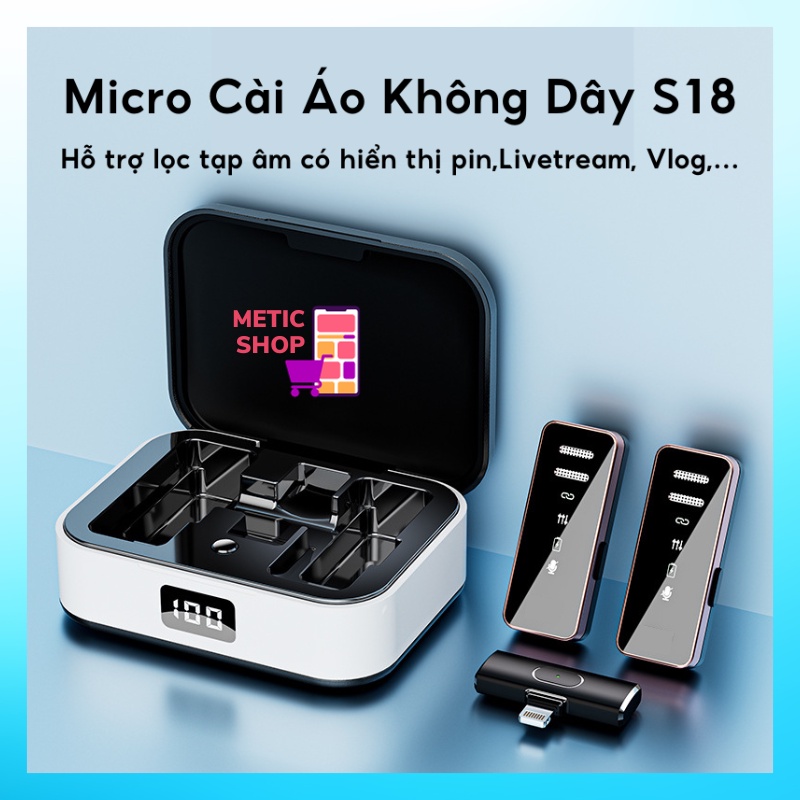 Micro Thu Âm Không Dây Cao Cấp S18 Chống Ồn, Lọc Tạp Âm Hiệu Quả Dùng ...