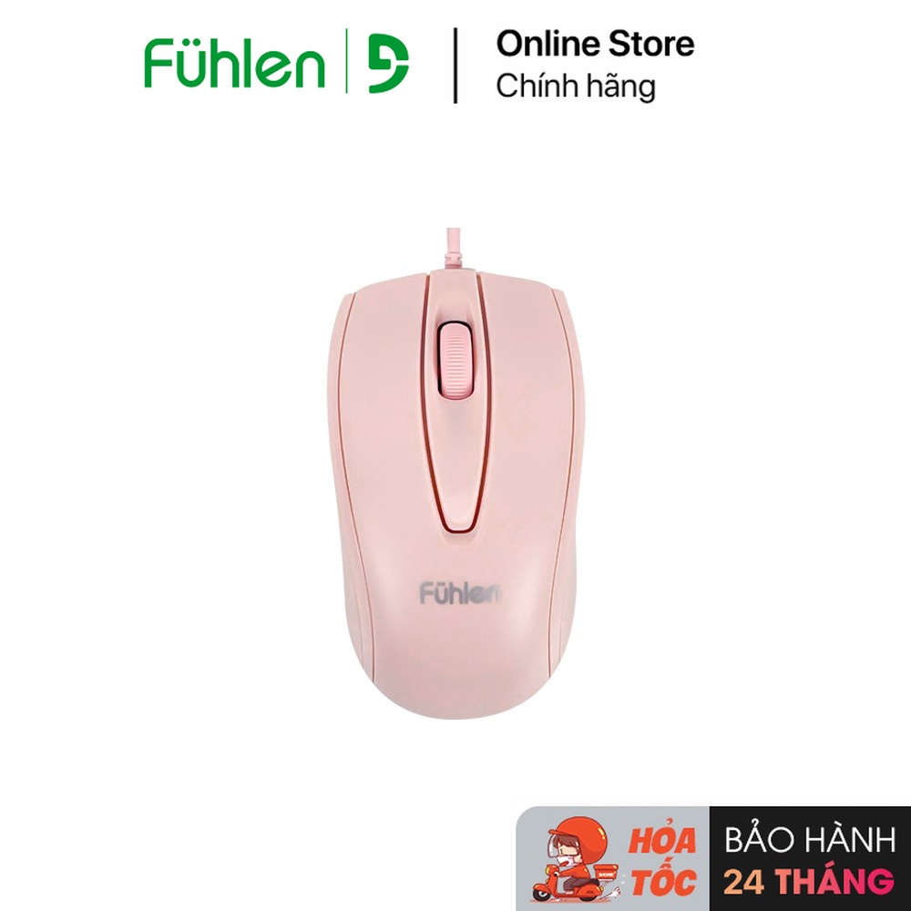Chuột Fuhlen L102 Pink Chuột máy tính màu hồng có dây chính hãng Fuhlen ...
