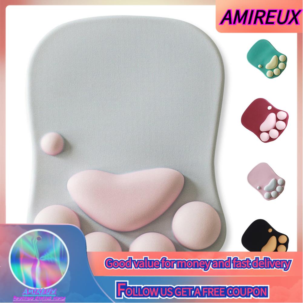 Amireux Cat Paw Mouse Pad Multipurpose Cartoon Slip Resistance ...