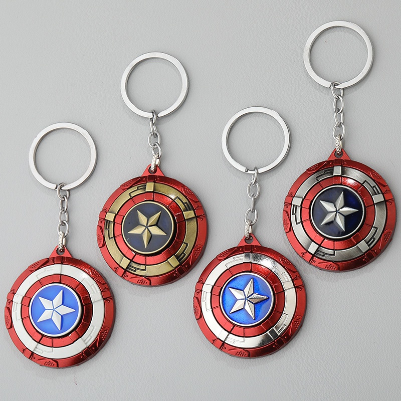 Móc Khóa Hình Khiên captain america marvel Xoay Được Sáng Tạo | Shopee ...