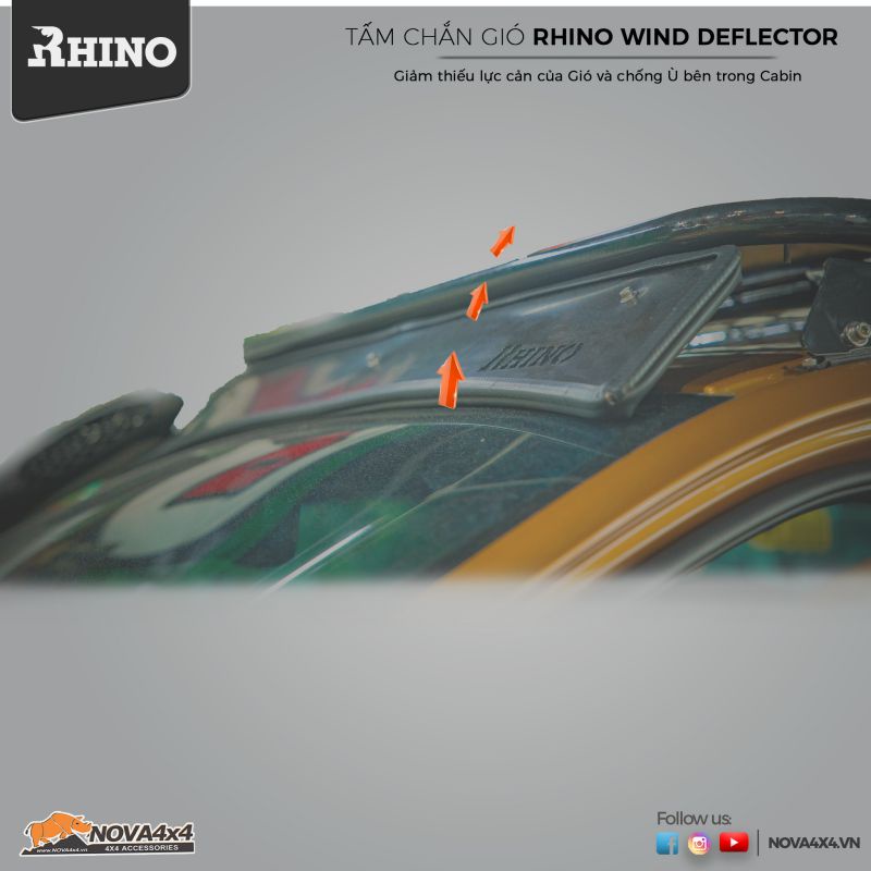 Tấm chắn gió baga Rhino Wind Deflector | Shopee Việt Nam