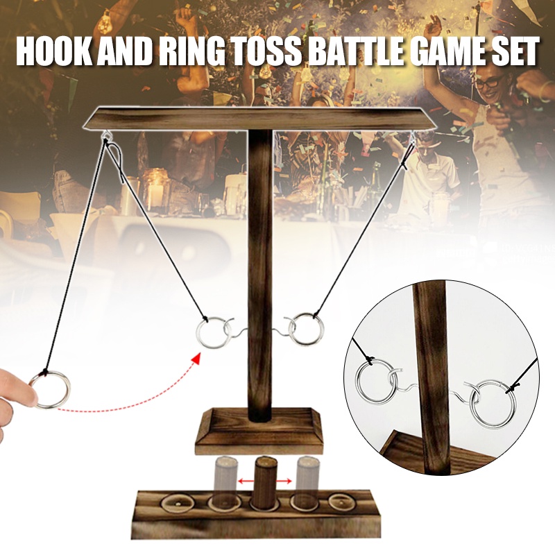 New Hook and Ring Toss Battle Game Table Top Ring Toss For Adults Drinking Games | Shopee Việt Nam