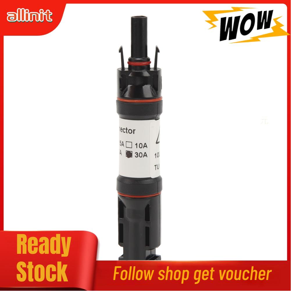 Allinit 1000V 30A PV Inline Fuse Connector Solar Panel Male Female with ...