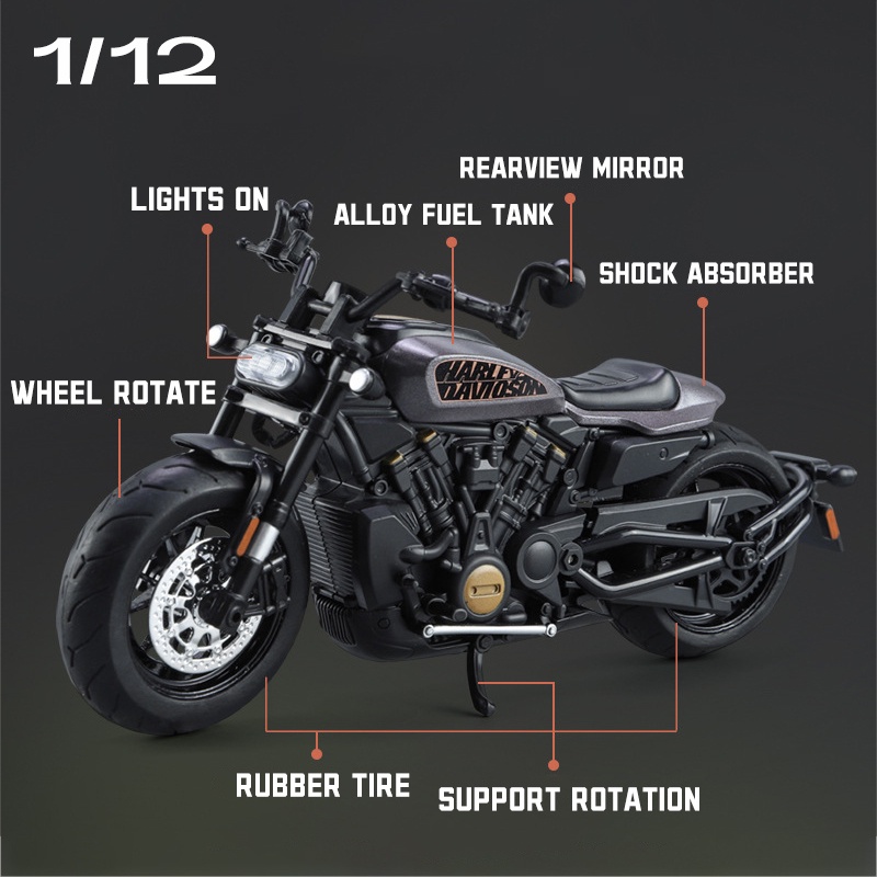 [Xả] Itrum 1: 12 quy mô harley davidson sportster s mô hình xe máy hợp ...