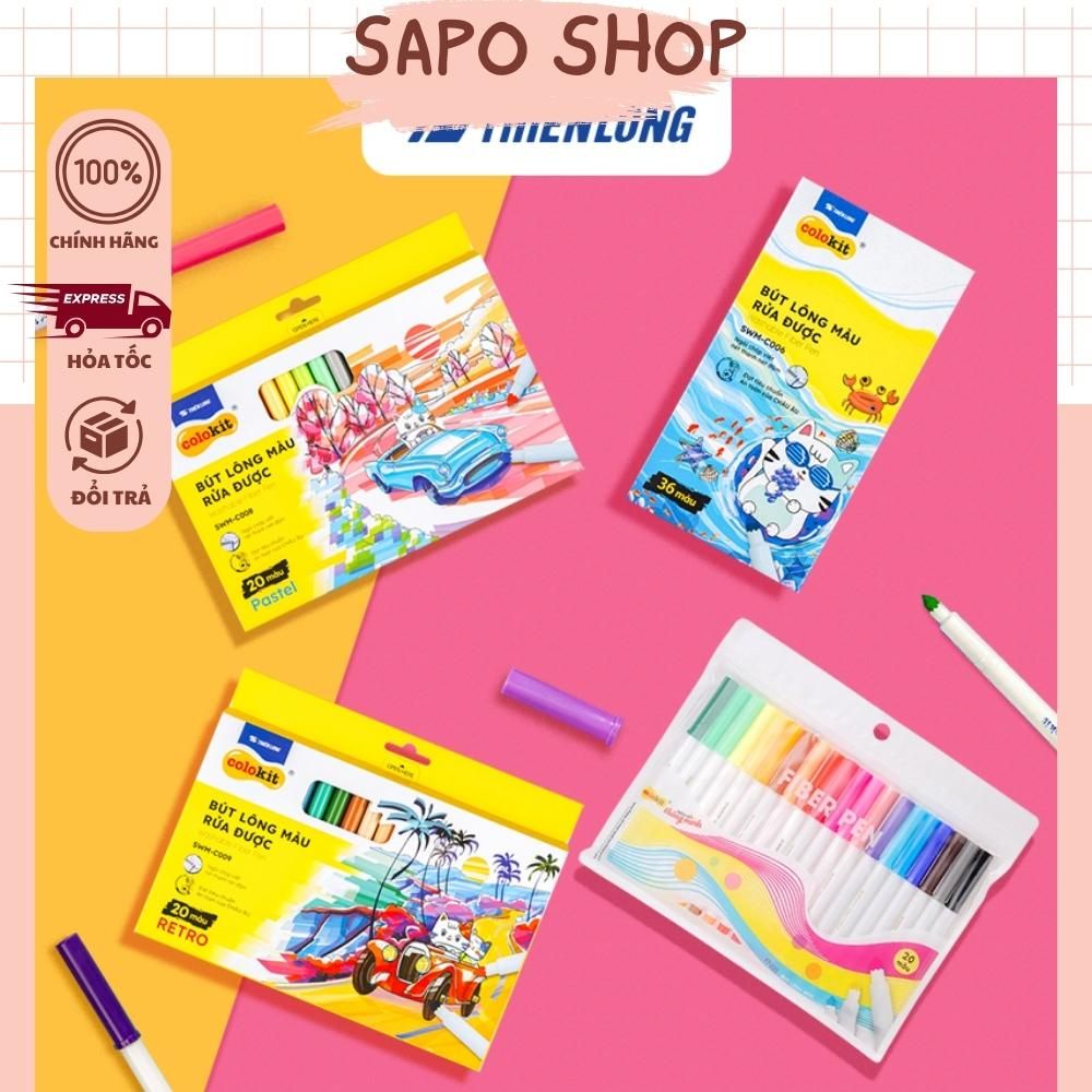 Bút lông màu Fiber Pen Thiên Long Colokit - Màu rửa được, mực an toàn ...