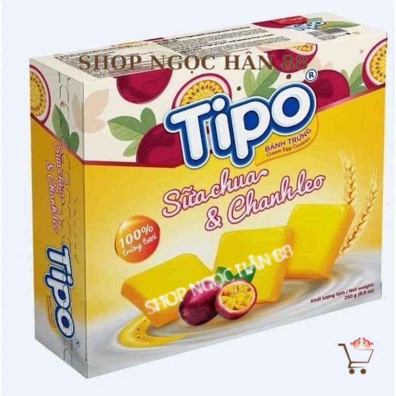 Bánh Tipo Bánh trứng kem sữa chua chanh leo hộp 250g | Shopee Việt Nam