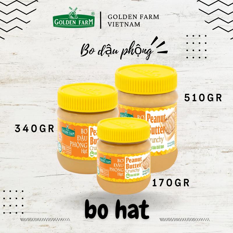 Bơ đậu phộng Hạt Golden Farm 170g/340g/510g | Shopee Việt Nam