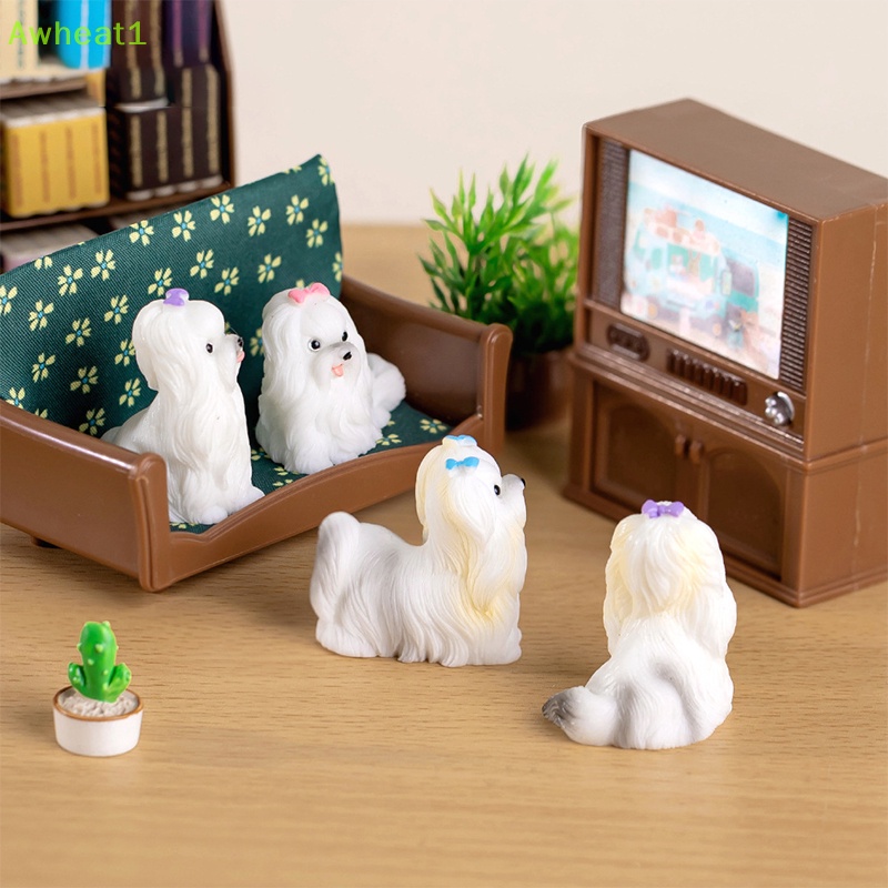 1 Mô Hình Chú Chó Mini Bằng Nhựa resin Dễ Thương Dùng Trang Trí Tiểu ...