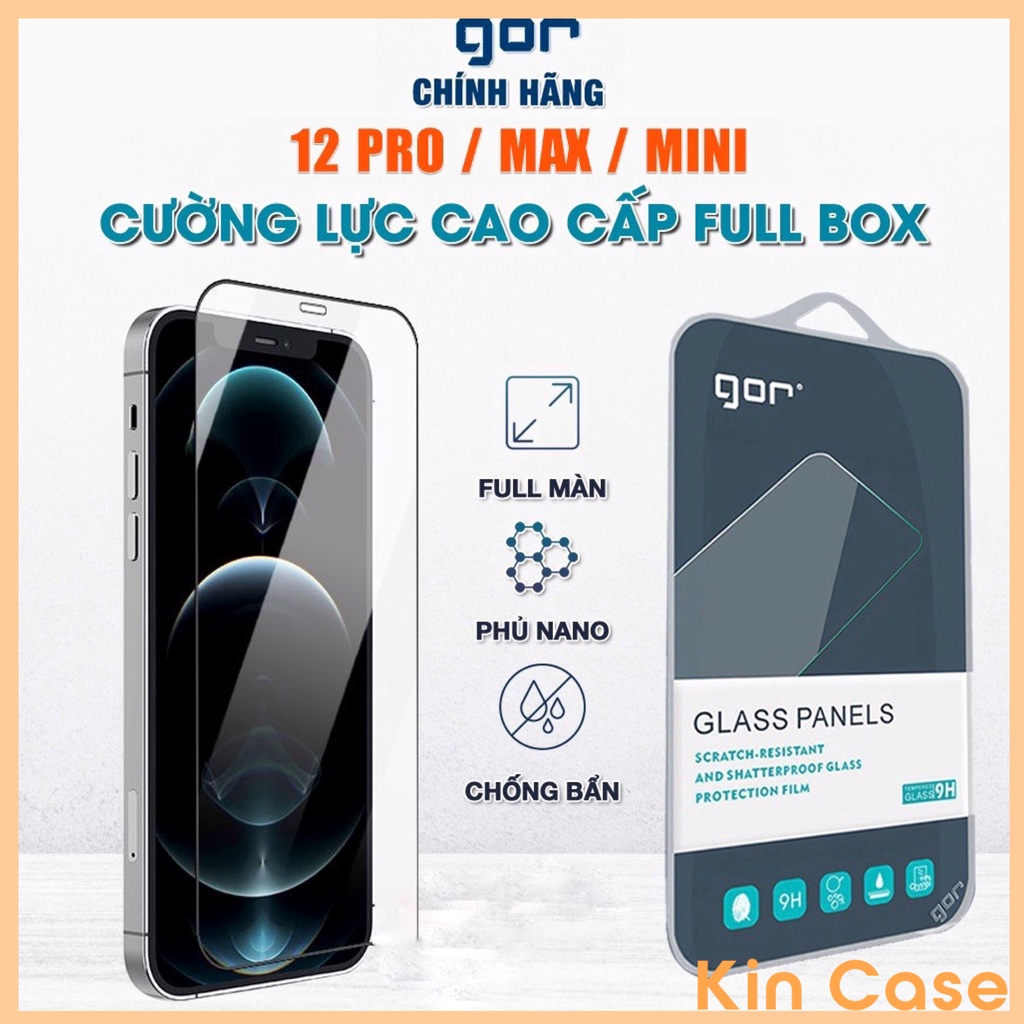 Cường lực Gor iPhone 12 Pro Max / iP 12 Pro / iP 12 Mini / iP 12, Trong ...