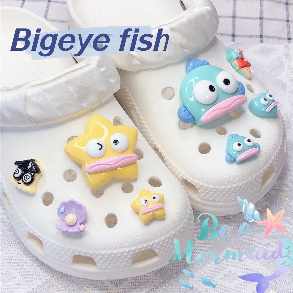 Set 8 Phụ Kiện Trang Trí Giày crocs Hình Cá Mắt To Độc Đáo#Ocean Máy ...