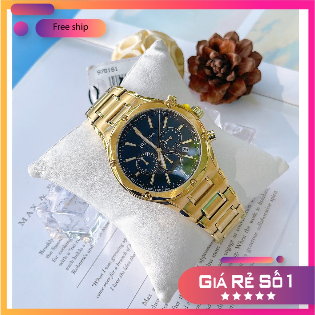Đồng hồ nam chính hãng Bulova 97B161 — Màu Gold lịch lãm - Máy Quartz ...