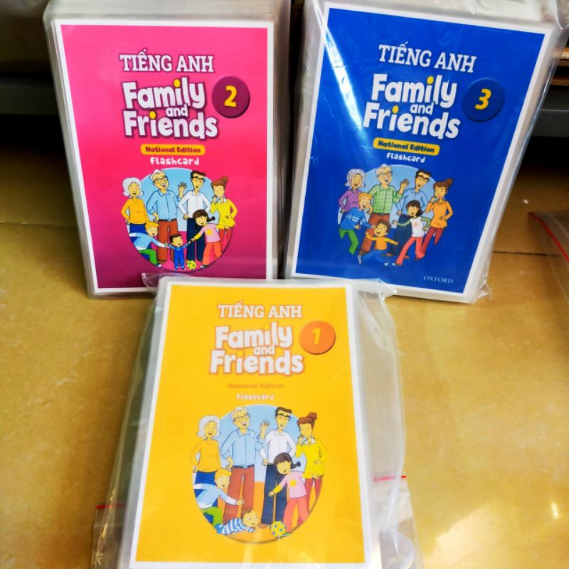 FLASHCARD FAMILY AND FRIENDS lớp 1,2,3,4,5 ép plastic(national edition ...