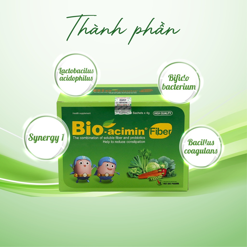 Cốm vi sinh Bio acimin Fiber bổ sung chất xơ tự nhiên cải thiện tình ...