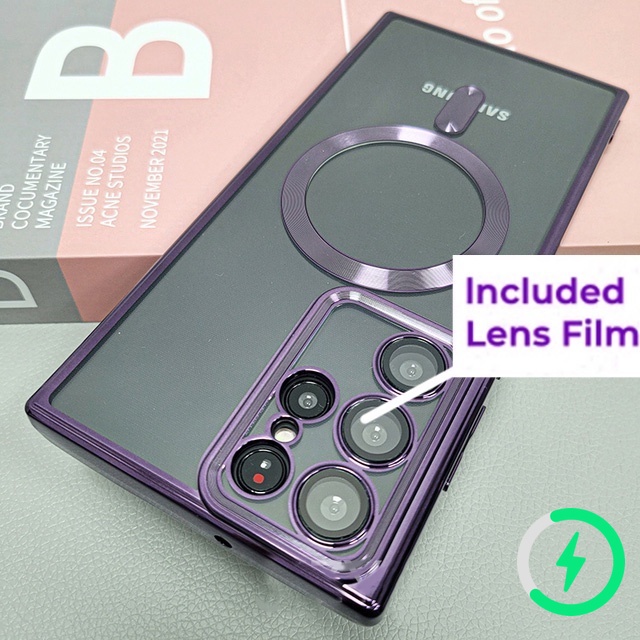 Ốp Điện Thoại Mềm Trong Suốt Chống Sốc Từ Tính Cho Samsung Galaxy S24 S23 S22 S21 S20 Ultra S21 ...