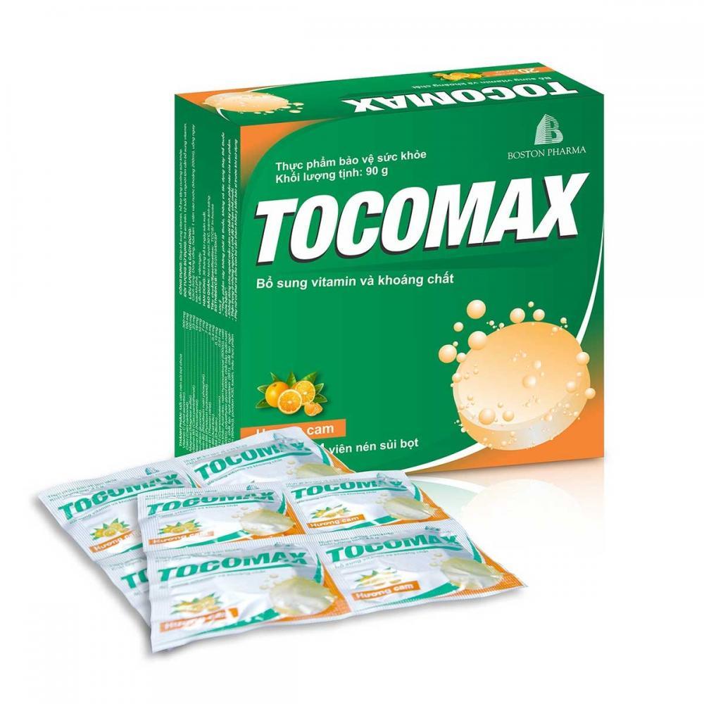 Bổ sung vitamin và khoáng chất TOCOMAX Plus (hương cam) hộp 5 vỉ x 4 ...
