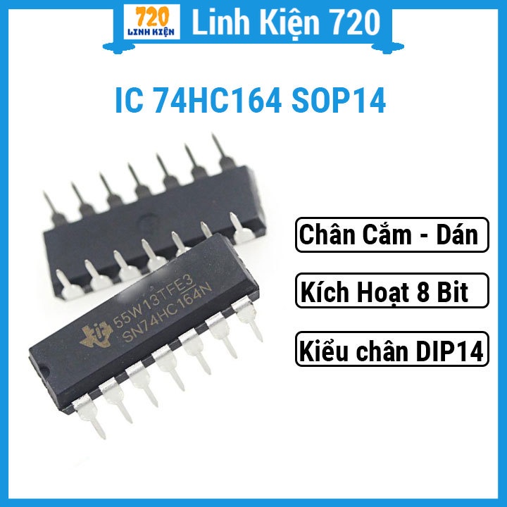 IC 74HC164 cổng si tốc độ cao, chân dán/chân cắm tùy chọn | Shopee Việt Nam