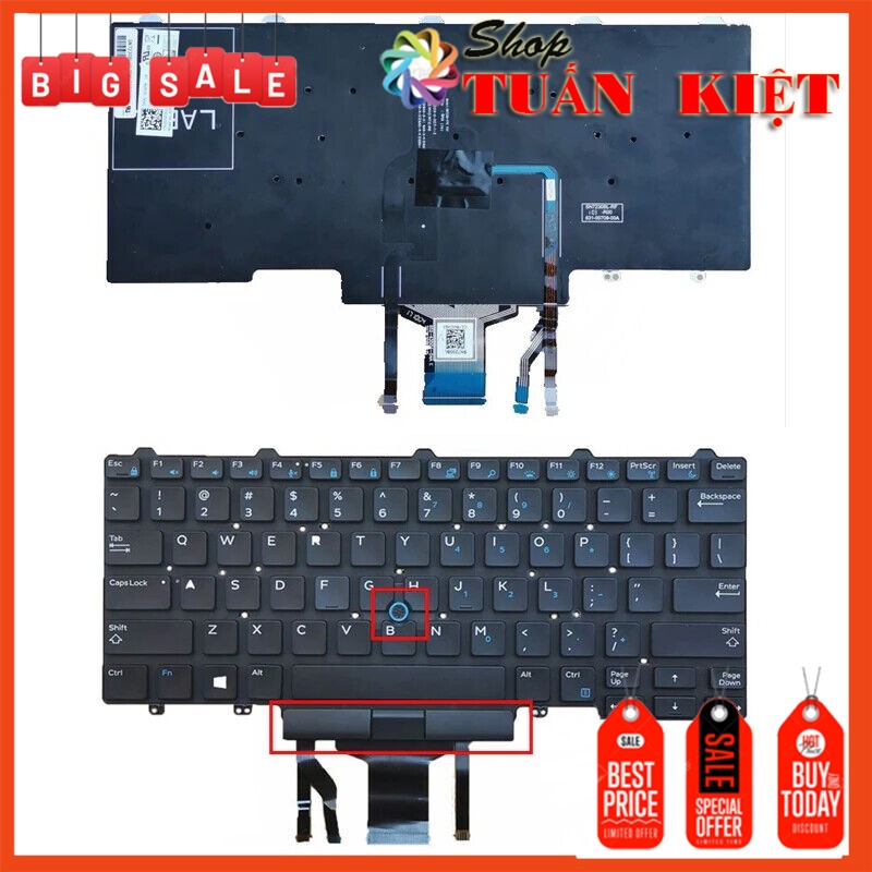 Bàn phím laptop Dell Latitude E5450 E5470 E5480 E7450 E7470 E7480 E5490 E7490 | Shopee Việt Nam