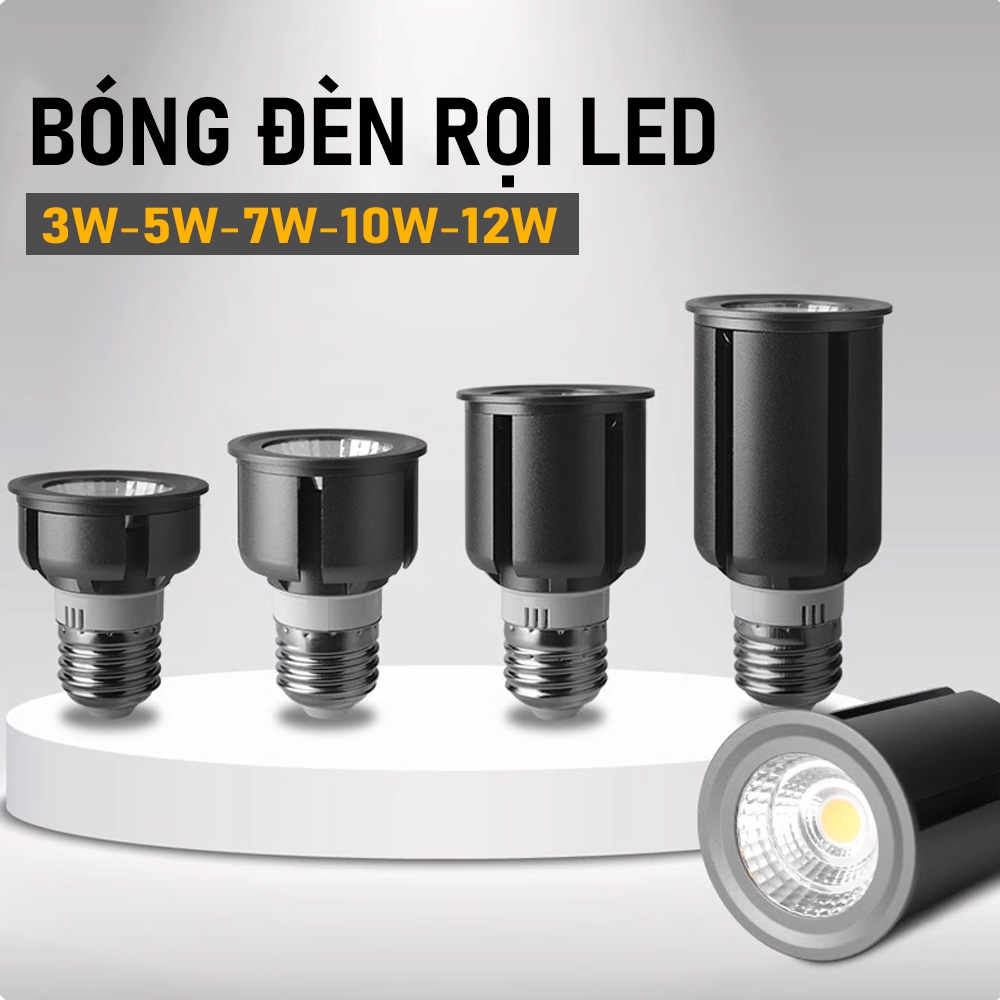 Bóng Đèn Led chiếu rọi COB tiết kiệm điện, Đui đèn E27-GU10 (3W-5W-7W ...