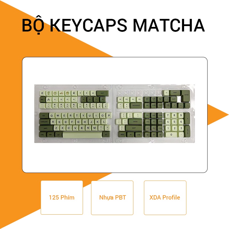 Bộ keycaps Matcha 125 phím | XDA Profile | Nhựa PBT | Keycaps bàn phím cơ | Shopee Việt Nam