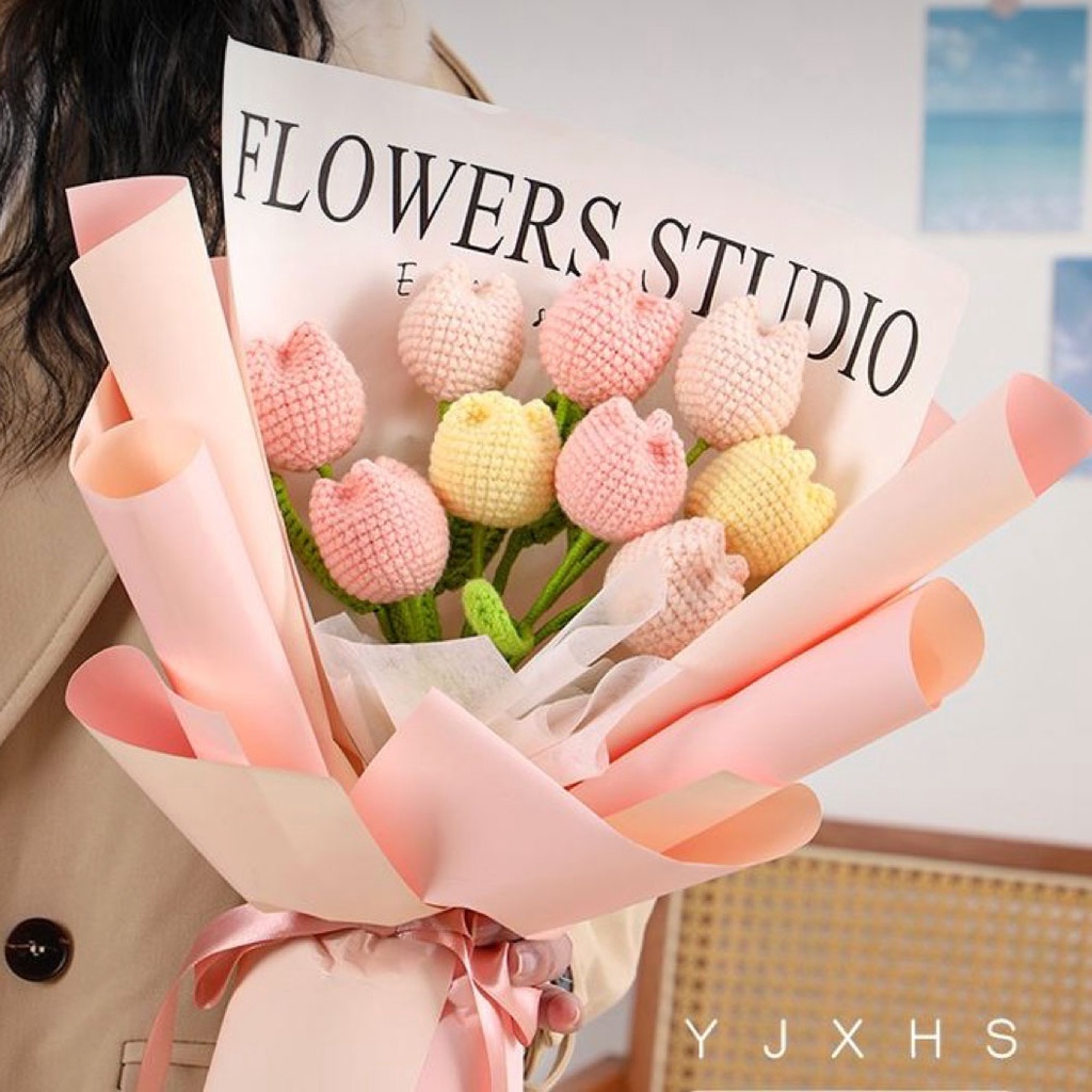 Hoa tulip len handmade 1 bông | Shopee Việt Nam