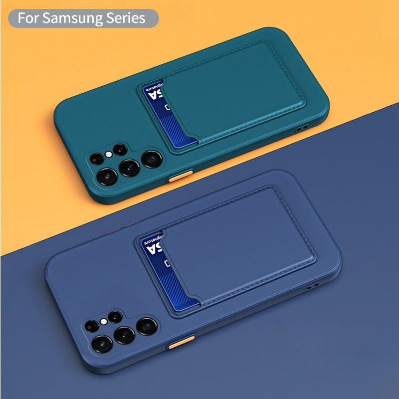 Ốp Điện Thoại TPU Chống Rơi Có Ngăn Đựng Thẻ Cho Samsung Galaxy A11 A12 A22 A32 A52S A72 A02S ...