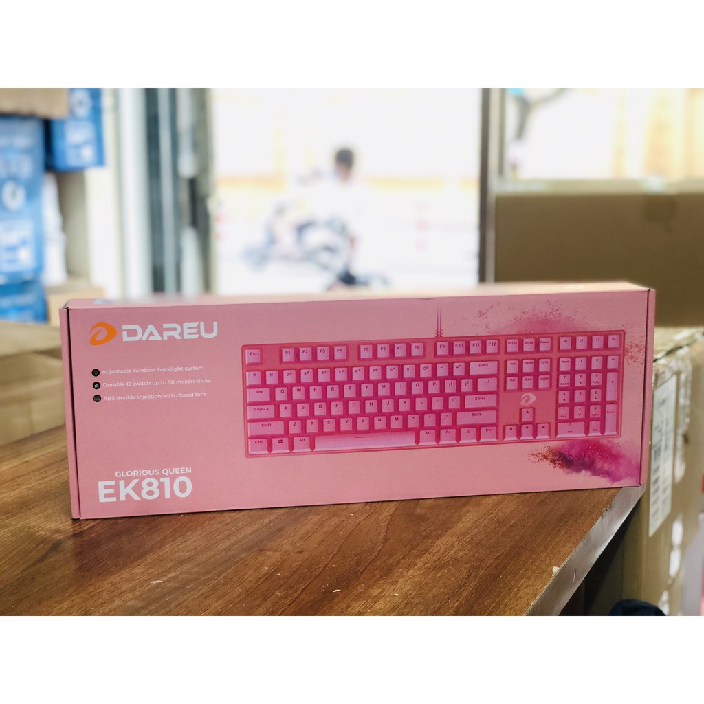 Bàn phím cơ Gaming Dareu EK810 màu hồng | Shopee Việt Nam