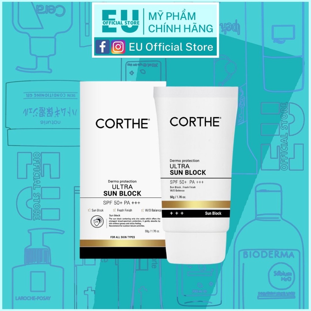 Kem chống nắng vật lý Corthe Ultra Sun BLock SPF50+ PA+++ - HD Beauty ...