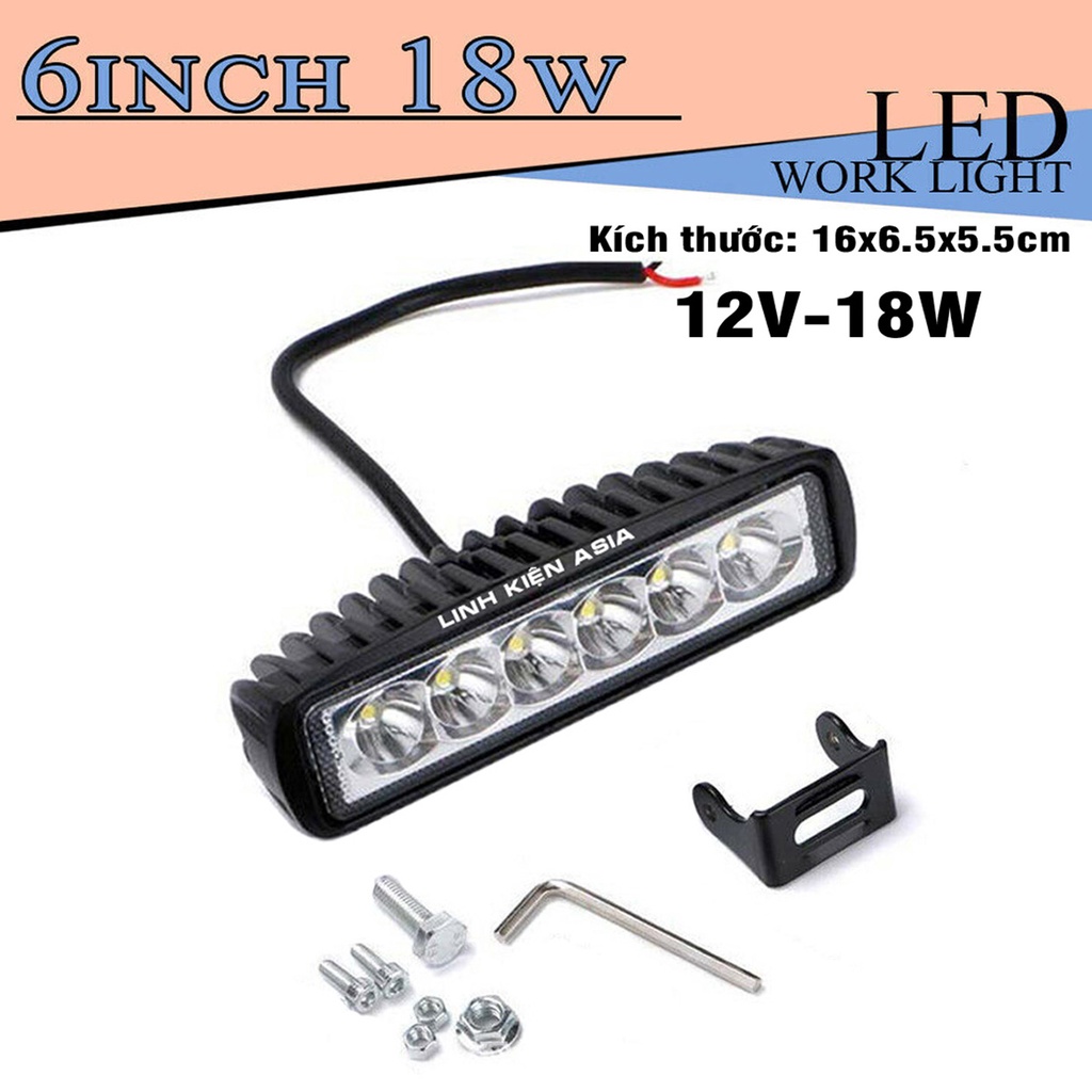 Đèn pha trợ sáng 6LED 18W dùng cho ô tô, xe máy ánh sáng trắng 12V | Shopee Việt Nam