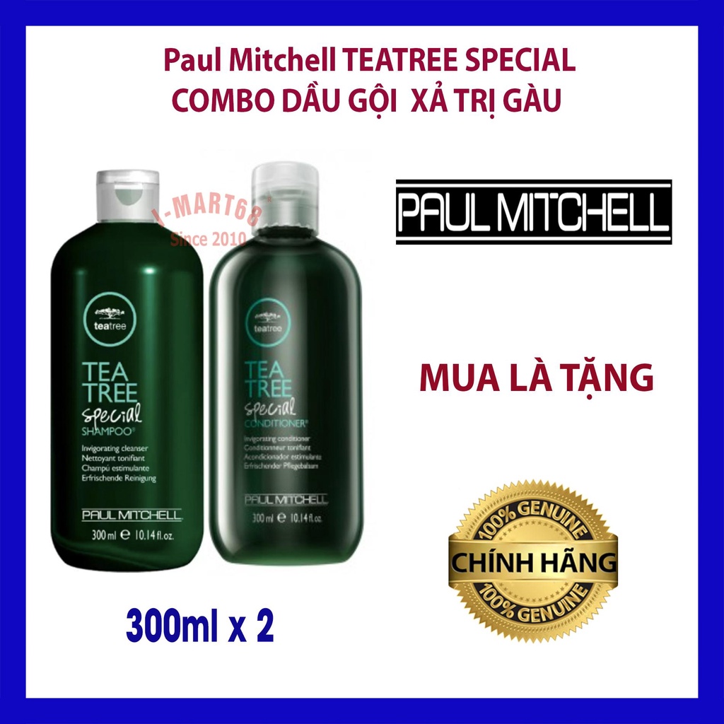 MUA LÀ TẶNG 42 : Paul Mitchell 1000ml Combo gội xả Teạ Tree Special trà ...