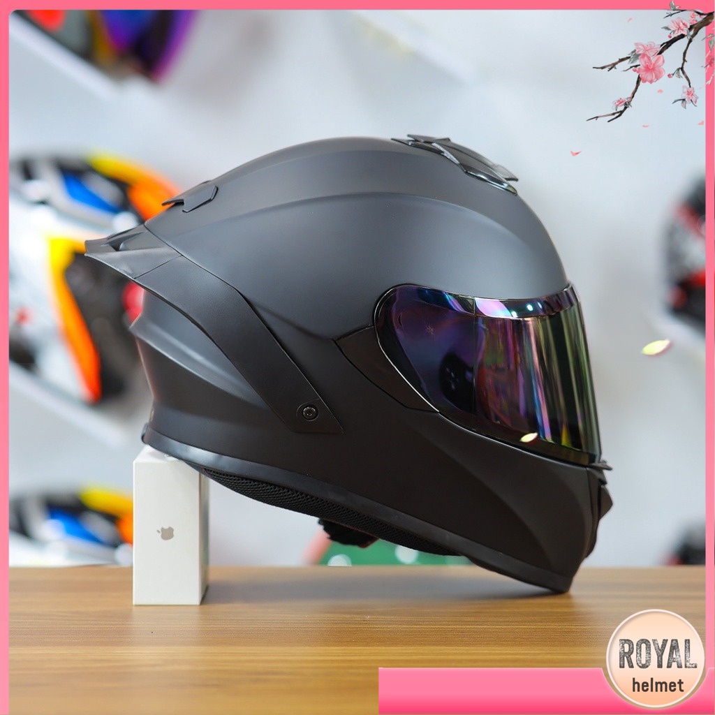 Mũ Bảo Hiểm Fullface 2 Kính ROC 08 Đen Nhám Cao Cấp Chính Hãng, Bảo ...
