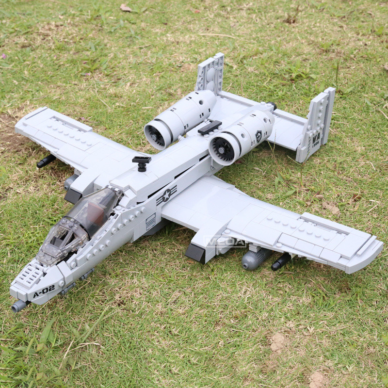Tương thích với Lego Khối xây dựng Quân đội A10 Warthog Máy bay chiến ...