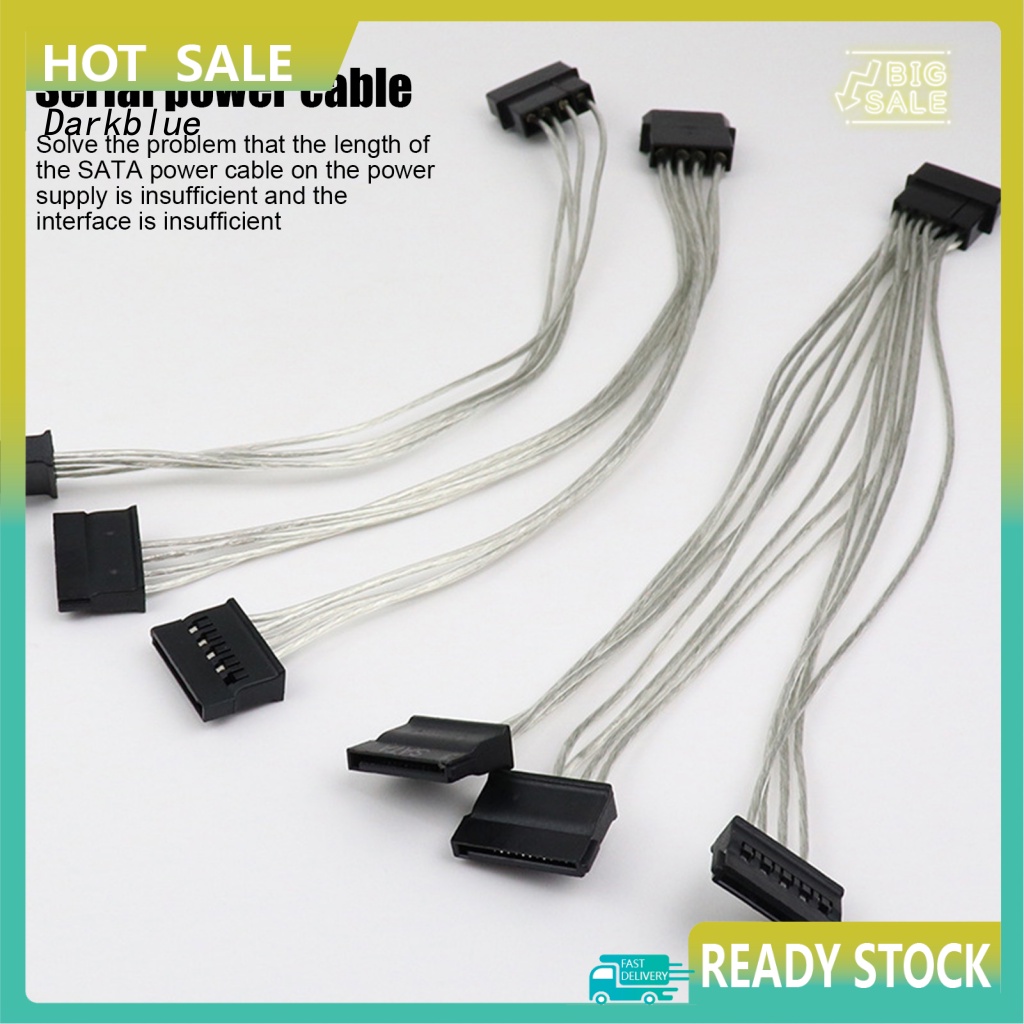 Cáp Nguồn sata Chuyển Đổi 19cm ide 4pin male Sang 3 port sata female ...