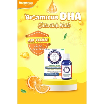 DHA dành cho trẻ sơ sinh Bioamicus Omega 3 DHA nhỏ giọt 30ml (lọ ...