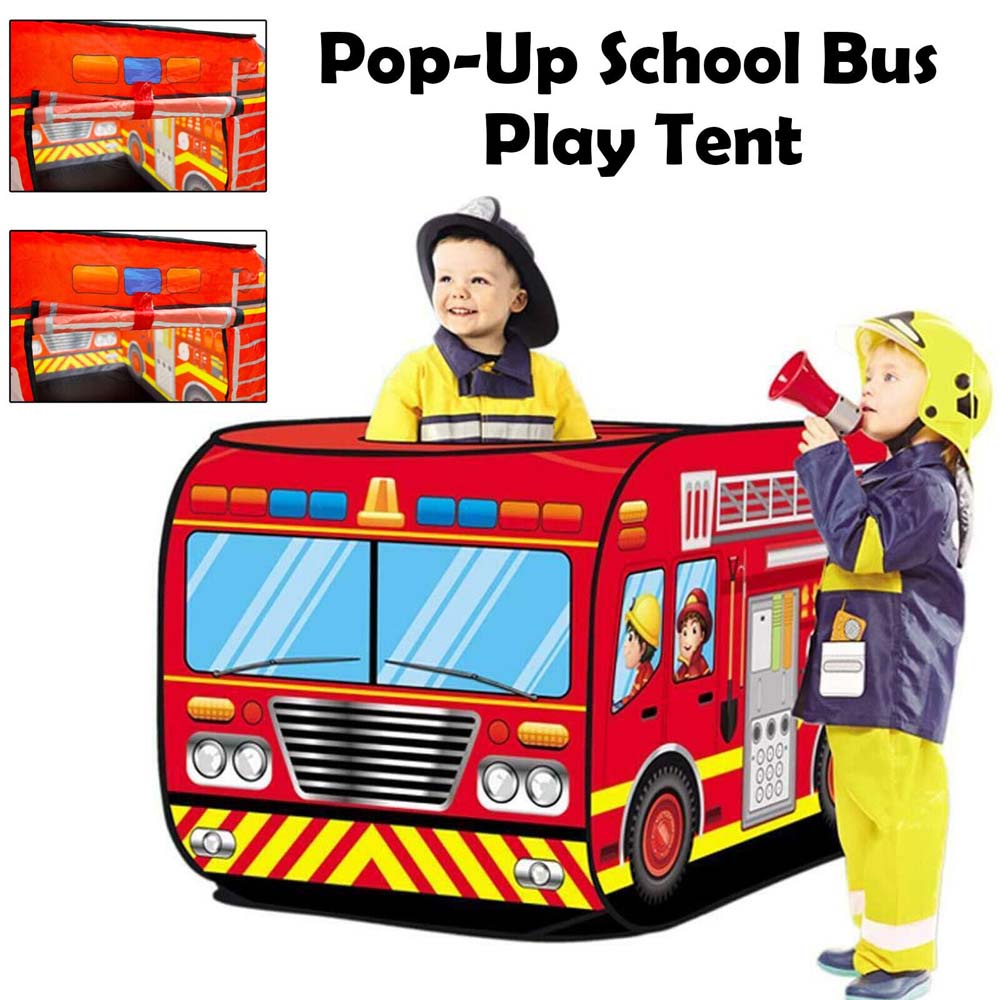 Pop-Up Fire Engine Play Tent Outdoor Garden Camping Activities Toys for ...