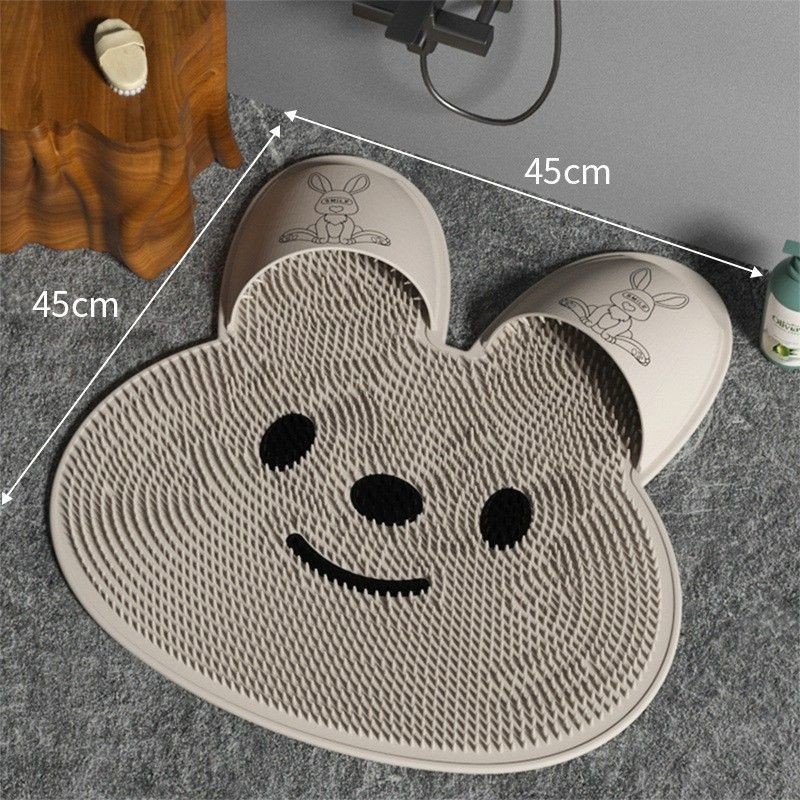 Hot Sale#Rabbit Foot Washing Silicone Massage Foot Mat Bathroom Bath ...