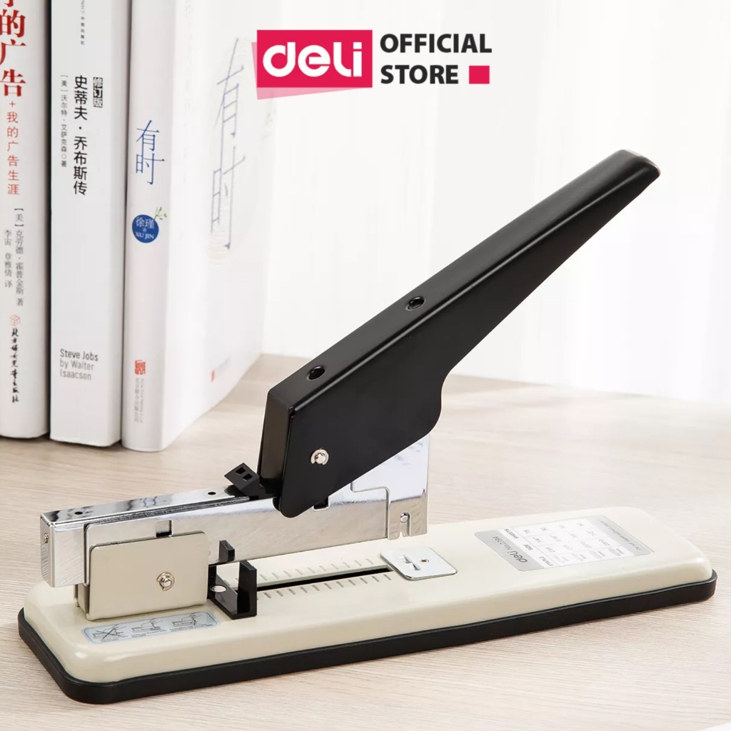 Dập ghim đại Deli, máy dập ghim cỡ lớn 100 trang, ghim bấm giấy cỡ lớn ...