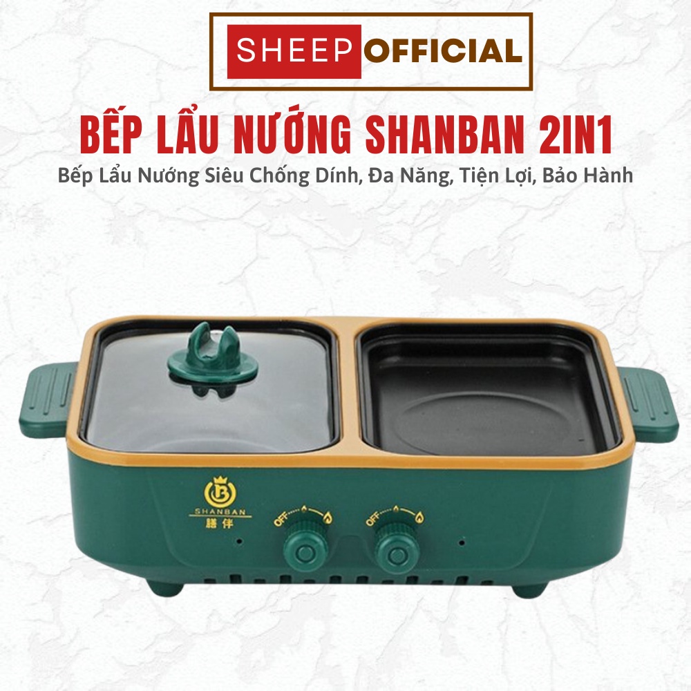 Bếp Lẩu Nướng 2in1, Nồi Lẩu Và Nướng Shanban 2022 Chia 2 Ngăn Tiện Dụng ...