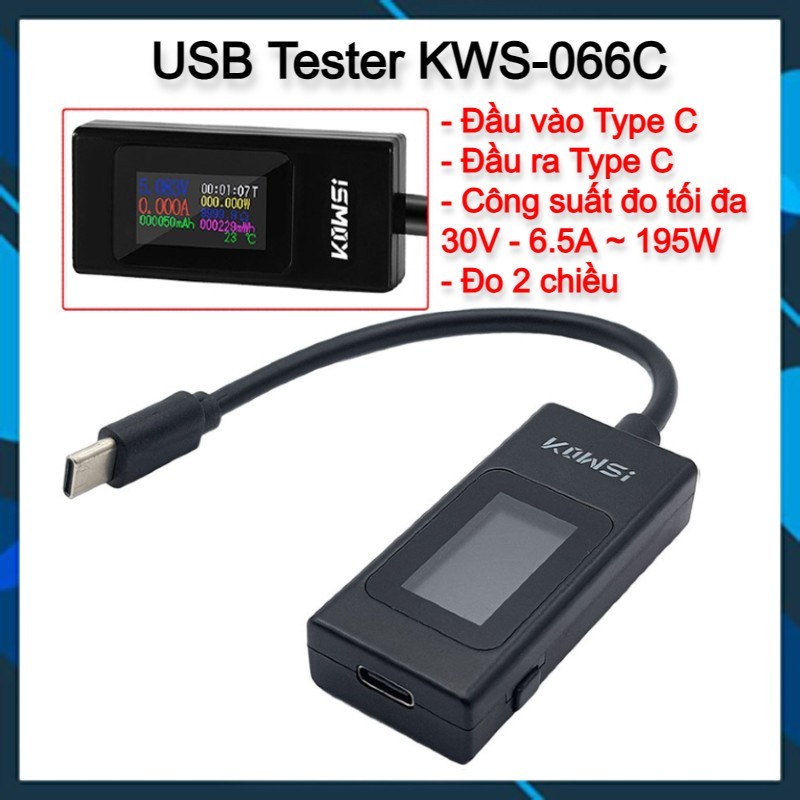 [NEW] USB tester kiểm tra đo dòng điện, điện áp pin sạc cổng type C USB ...