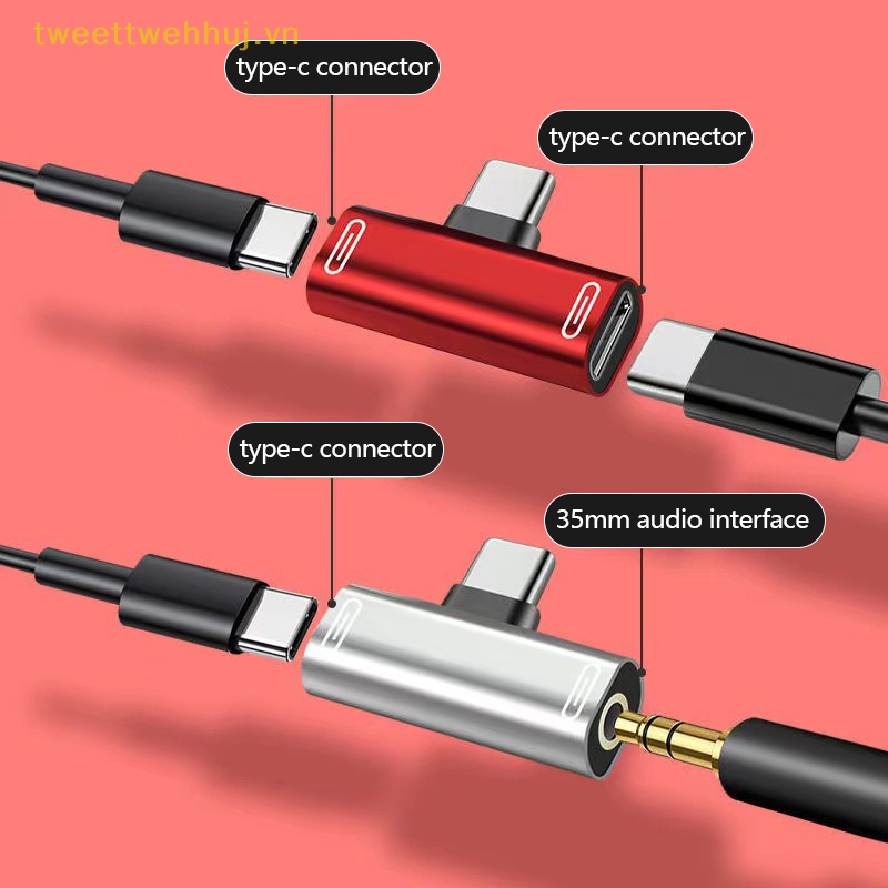 Tweehuj Dây Cáp Chuyển Đổi Cổng type c Sang jack Tai Nghe 3.5mm 2 Trong ...